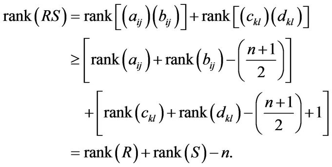 Rhotrix Linear Transformation
