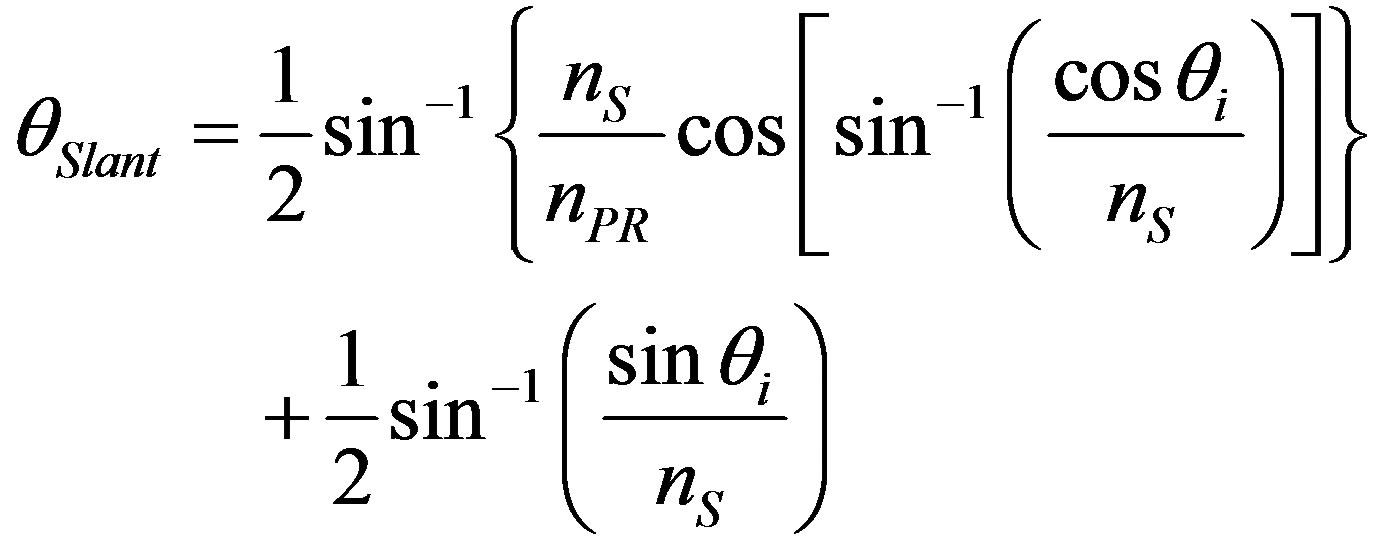 Bragg-Angle Diffraction in Slant Gratings Fabricated by Single-Beam ...