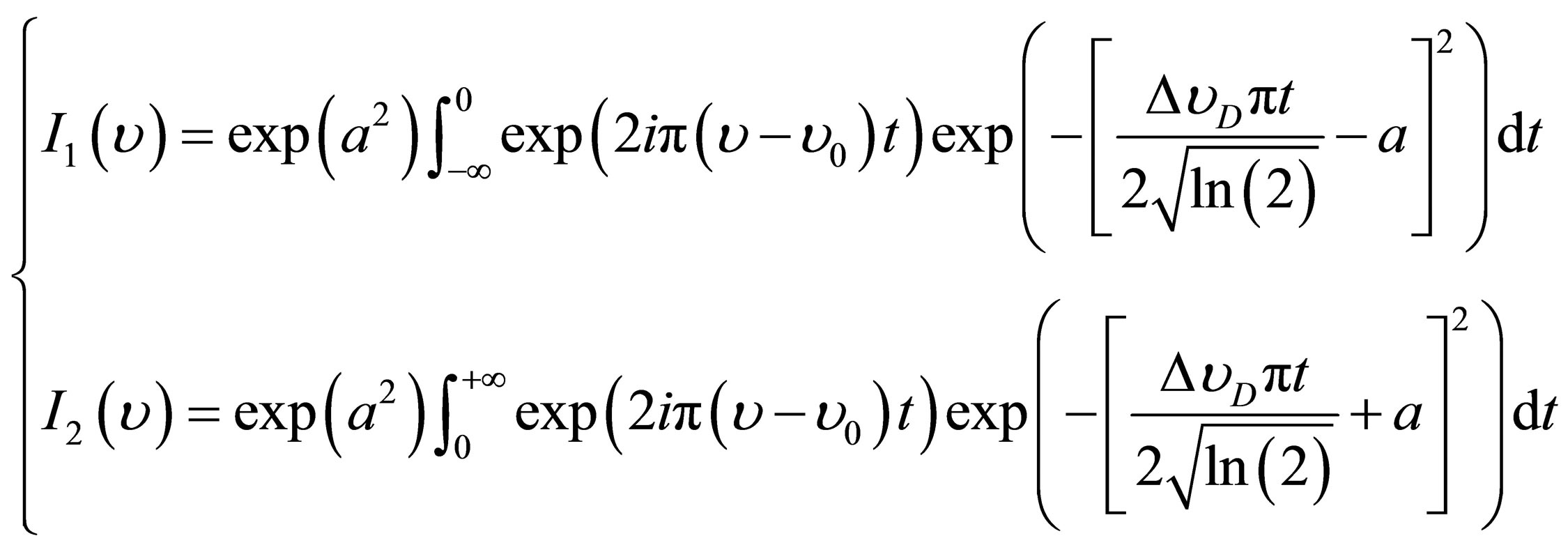Calculation of the Voigt Function in the Region of Very Small Values of ...