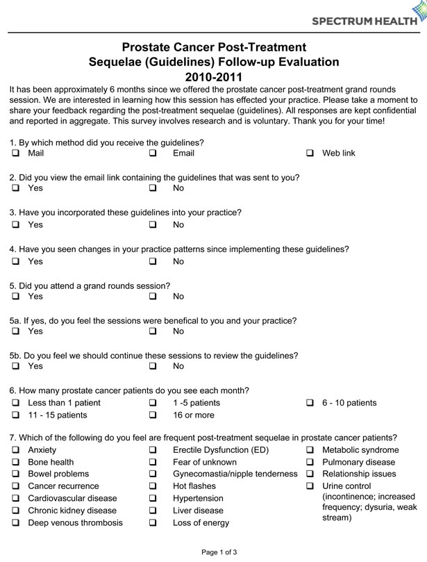 Evaluation of Methods for Dissemination of Prostate Cancer Survivorship ...