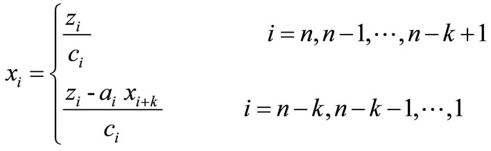 A Generalized Symbolic Thomas Algorithm