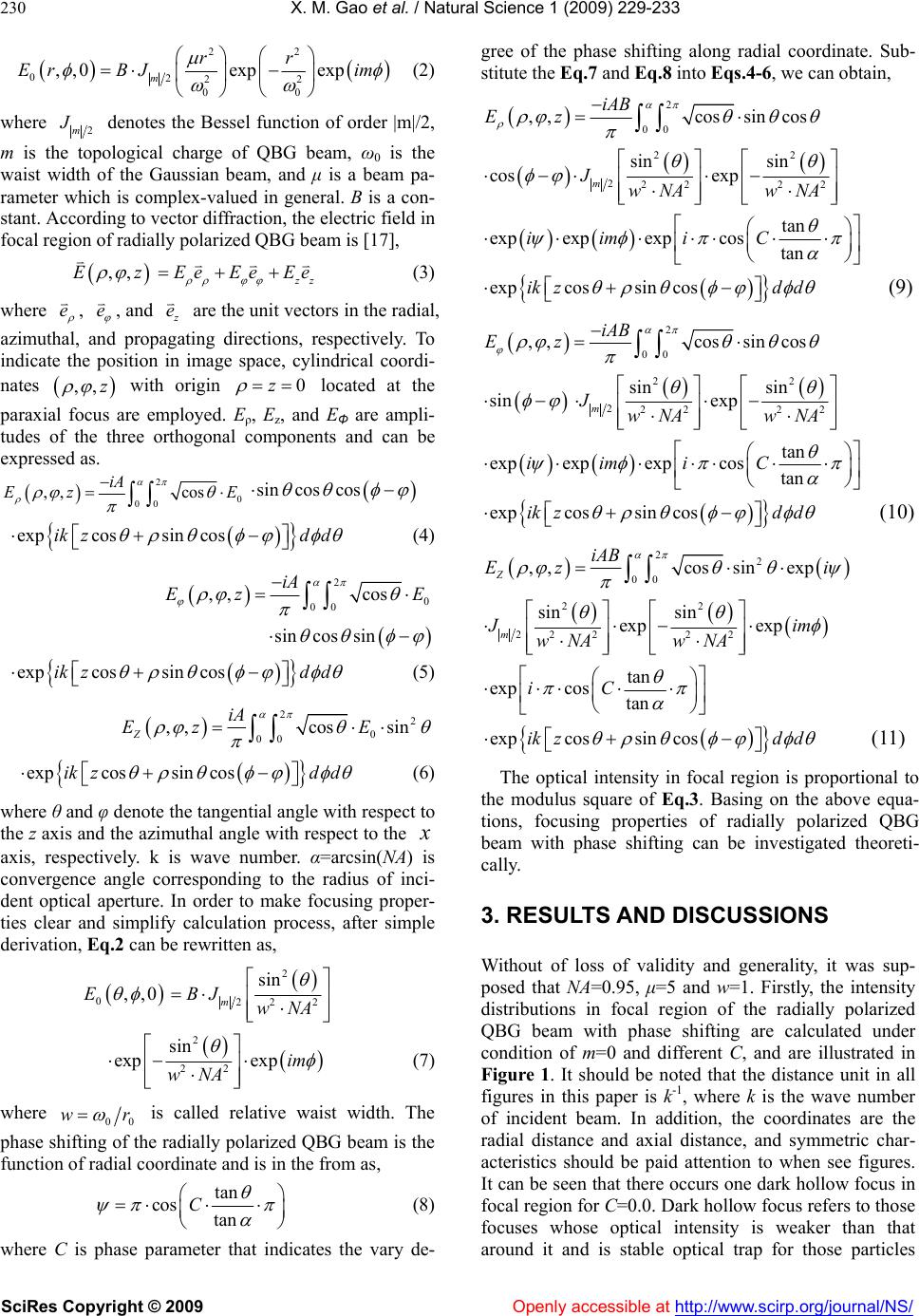 Focal shift of radially polarized bessel-modulated gaussian beam by ...
