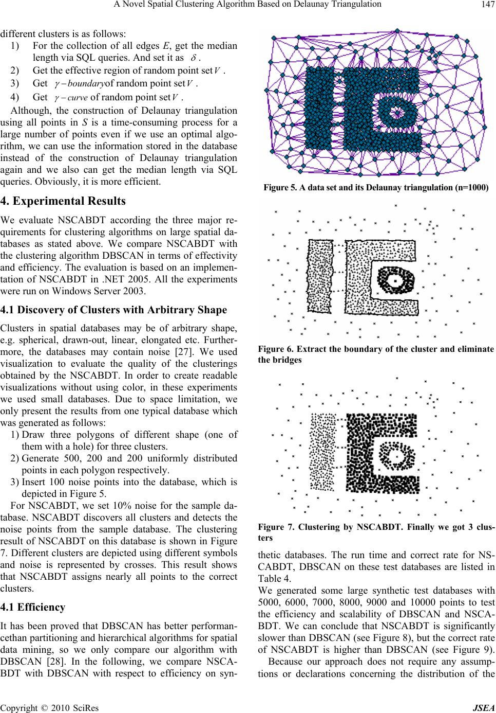 A Novel Spatial Clustering Algorithm Based on Delaunay Triangulation