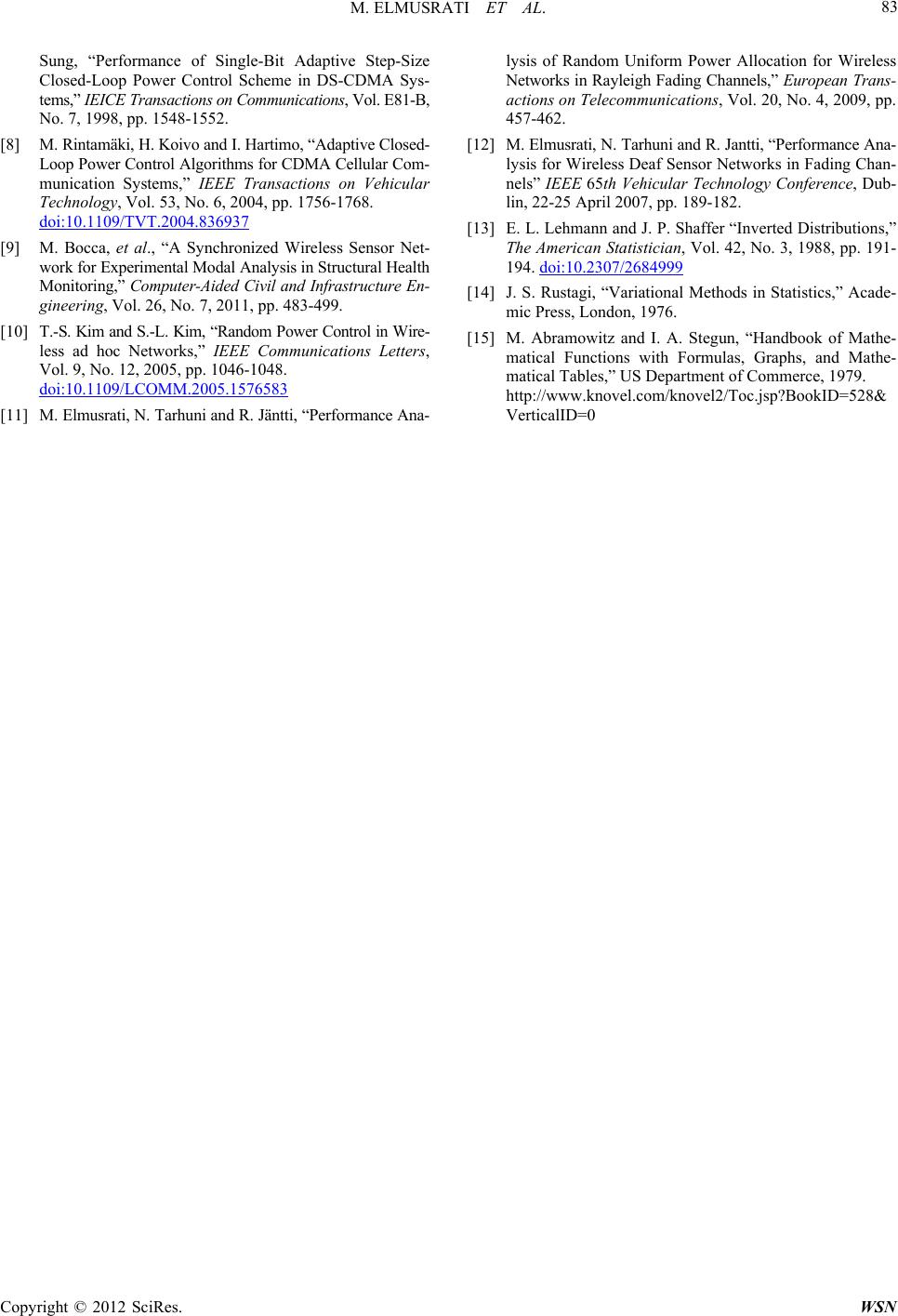 Framework for Random Power Allocation of Wireless Sensor Networks in Fading Channels