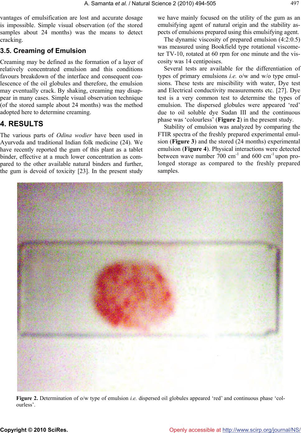 Stability analysis of primary emulsion using a new emulsifying agent ...