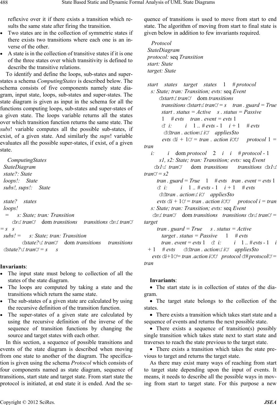 State Based Static and Dynamic Formal Analysis of UML State Diagrams