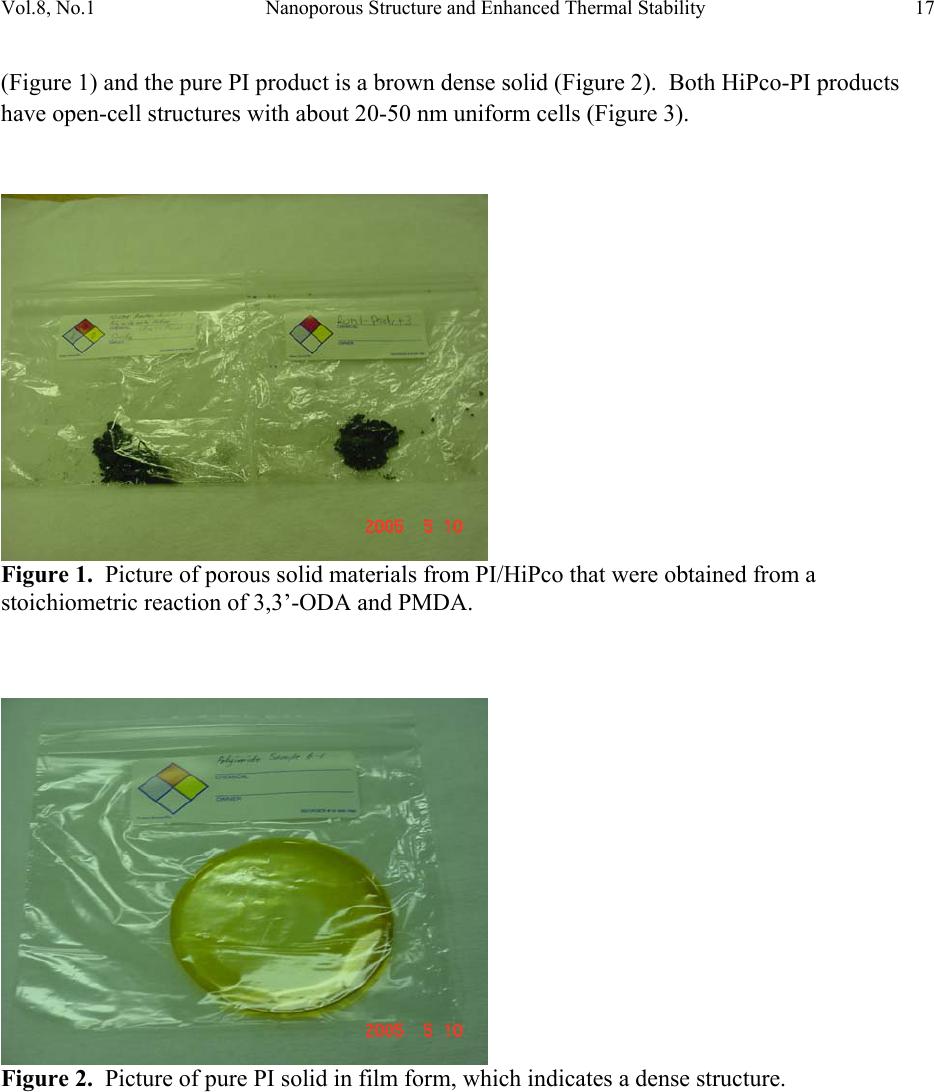 Nanoporous Structure and Enhanced Thermal Stability of a Polyimide ...