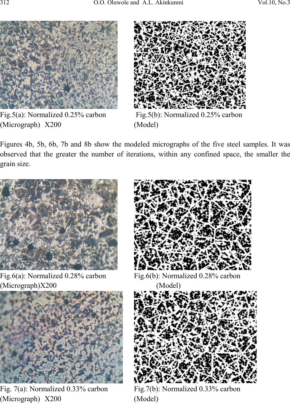 Modeling Grain Structures of Some Carbon Steels using Voronoi Tesselation