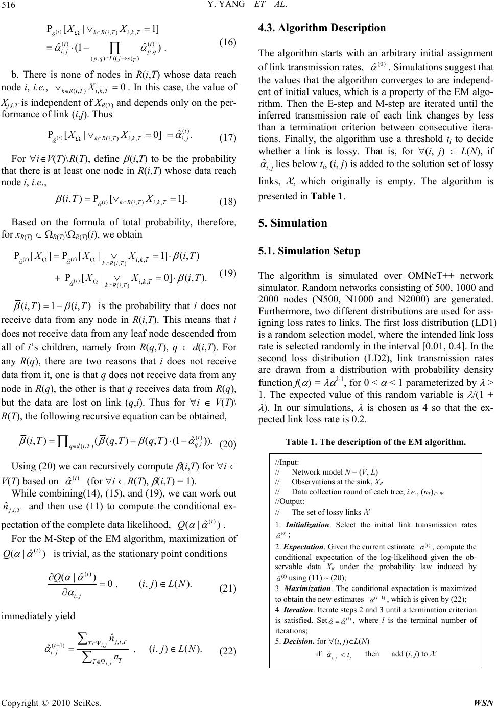 Passive Loss Inference in Wireless Sensor Networks Using EM Algorithm