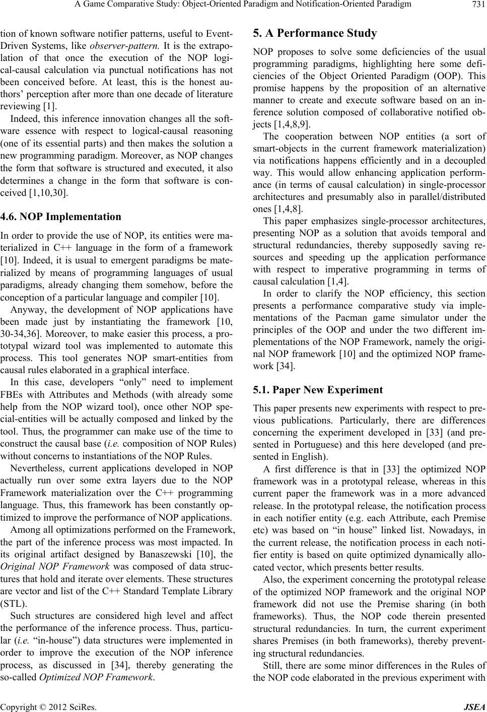 A Game Comparative Study: Object-Oriented Paradigm and Notification-Oriented Paradigm