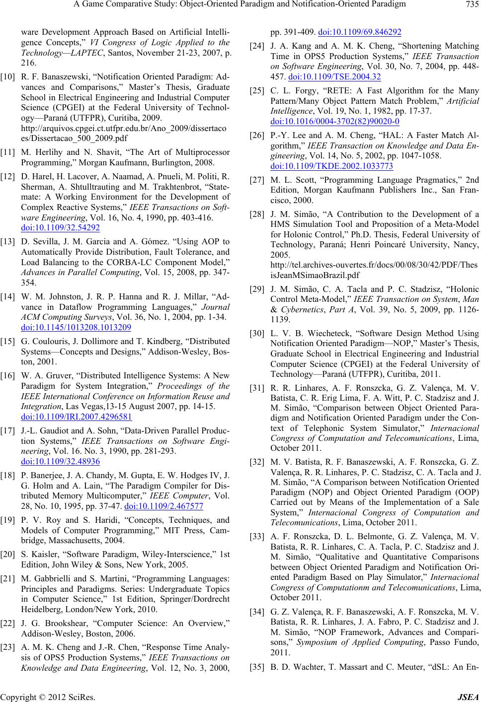 A Game Comparative Study: Object-Oriented Paradigm and Notification-Oriented Paradigm