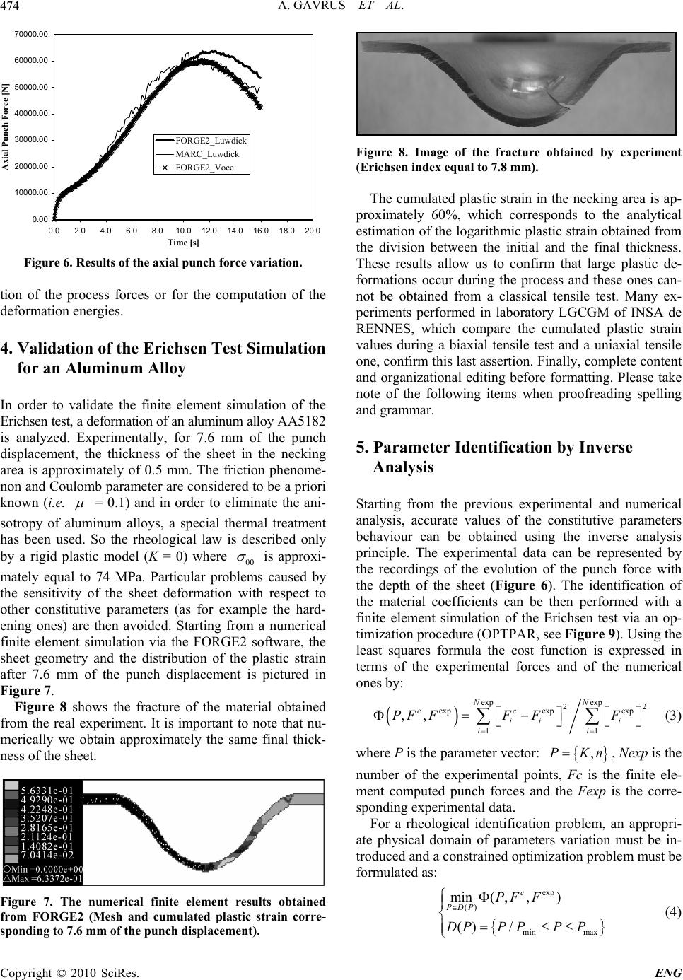 An Inverse Analysis of the Erichsen Test Applied for the Automatic ...