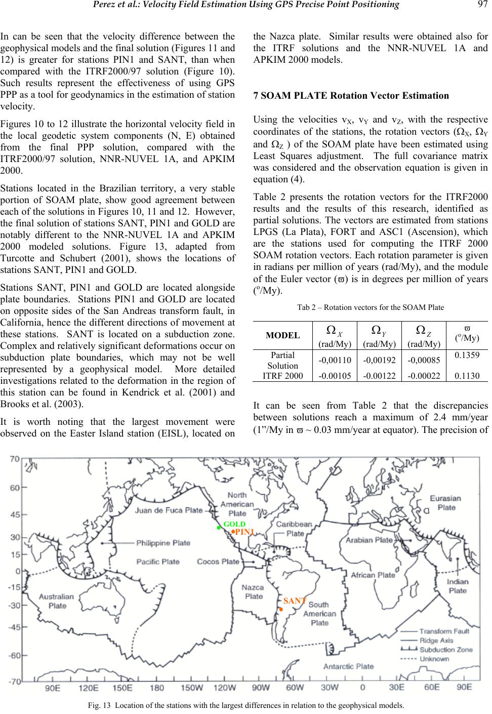 Velocity Field Estimation Using GPS Precise Point Positioning: The ...