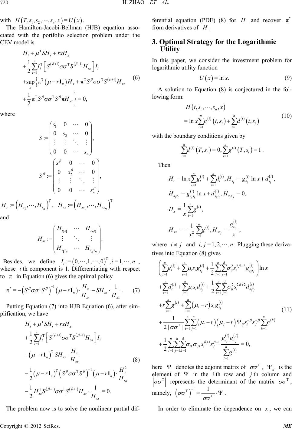 Optimal Investment Problem with Multiple Risky Assets under the ...