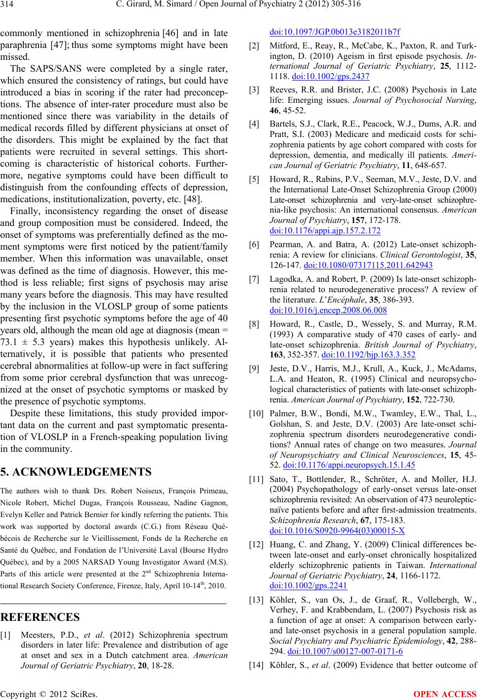 Elderly patients with very late-onset schizophrenia-like psychosis and ...
