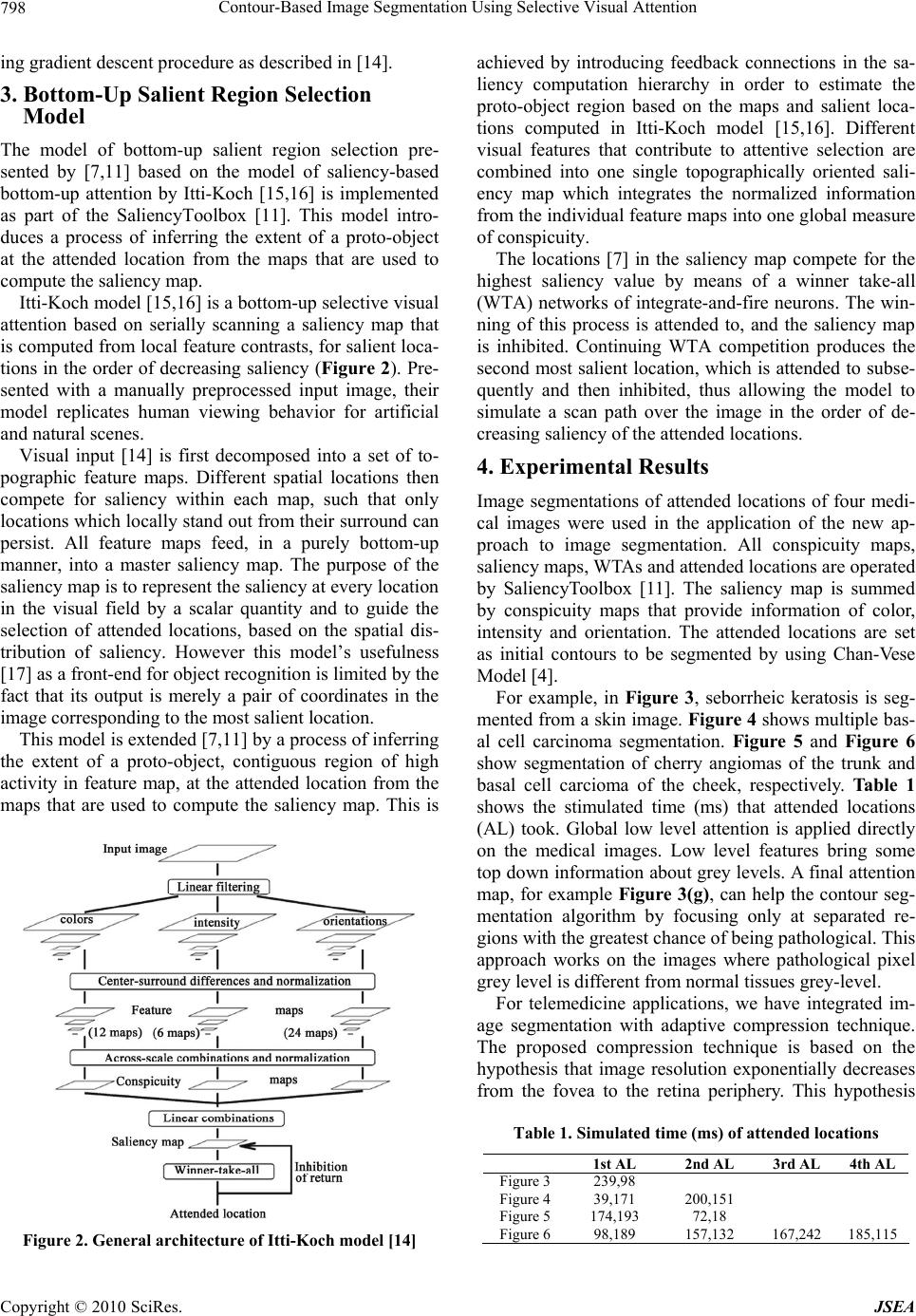 Contour-Based Image Segmentation Using Selective Visual Attention