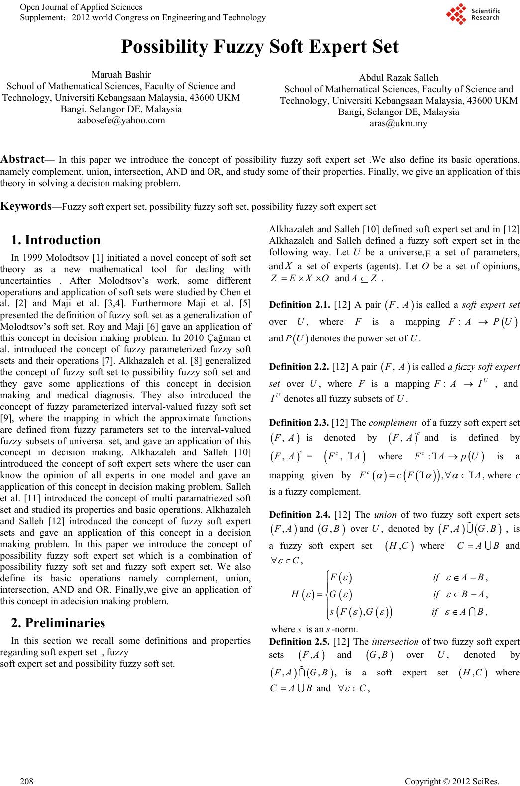 Possibility Fuzzy Soft Expert Set