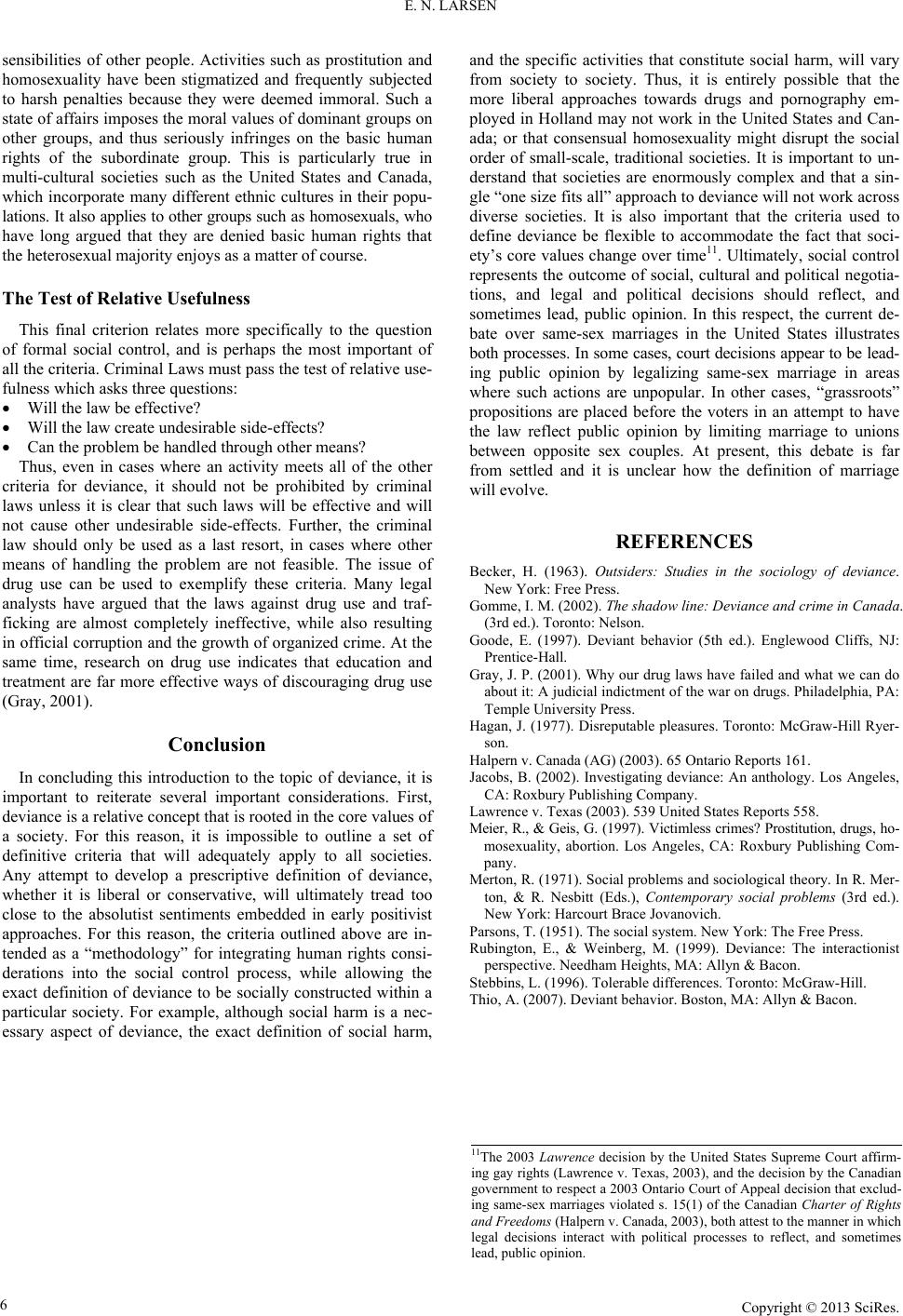 Deviants or Consenting Adults: A Human Rights Approach to Defining and ...