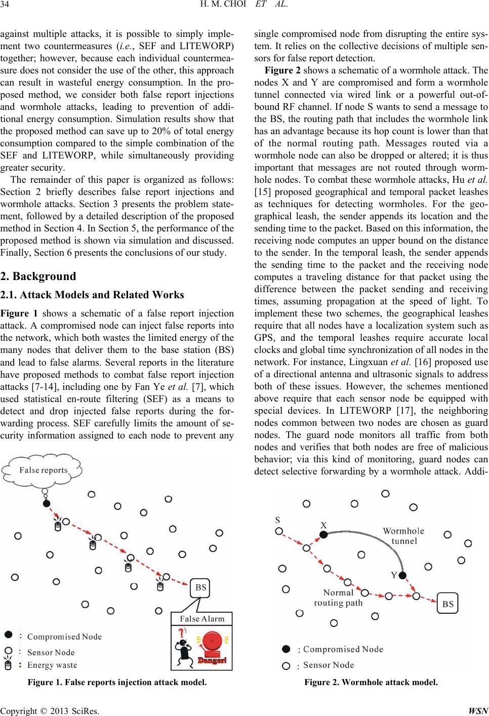 A Secure Routing Method For Detecting False Reports And Wormhole Attacks In Wireless Sensor Networks