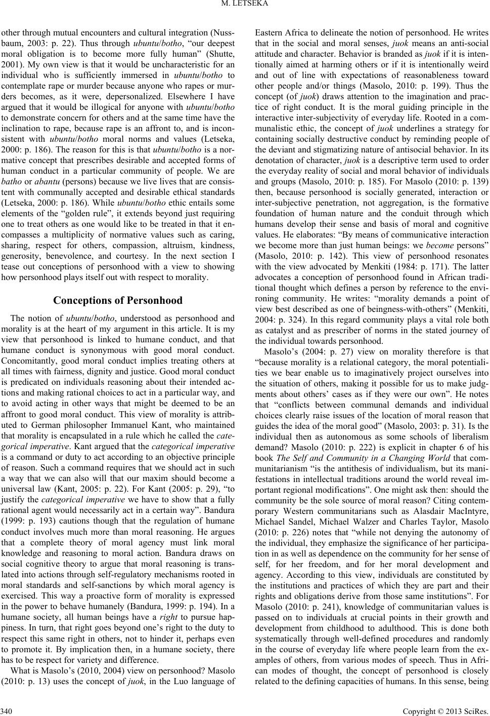 Educating for Ubuntu/Botho : Lessons from Basotho Indigenous Education