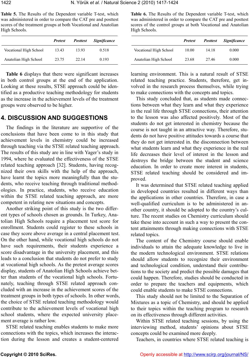 The effects of science, technology, society, environment (STSE ...