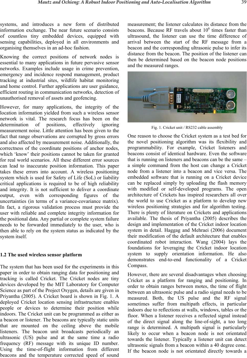 A Robust Indoor Positioning And Auto Localisation Algorithm