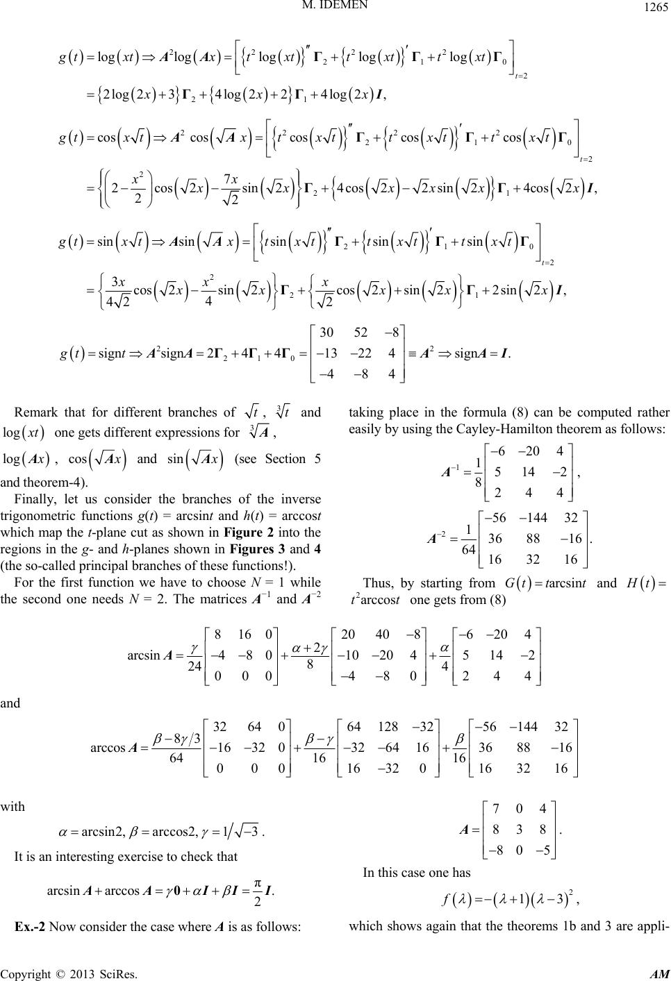 Matrix Functions Of Exponential Order