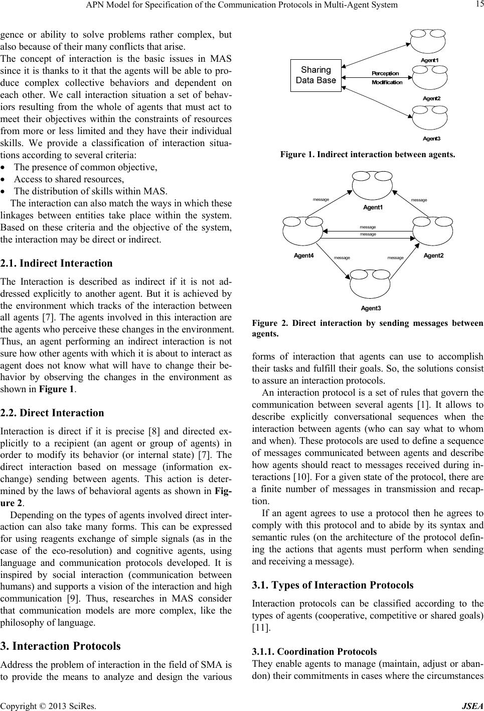 Apn Model For Specification Of The Communication Protocols In Multi Agent System