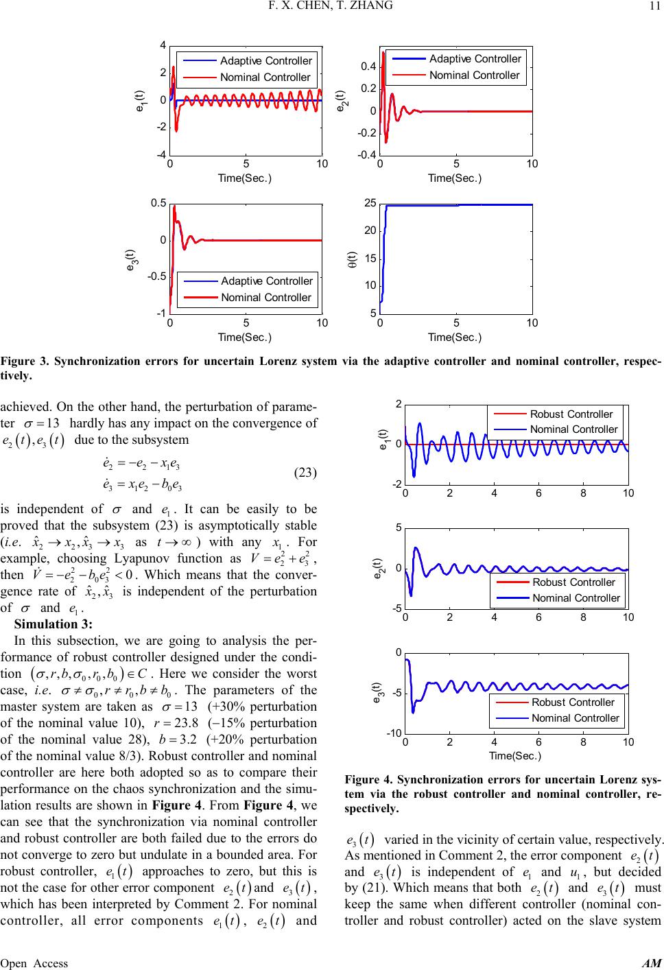 Chaos Synchronization of Uncertain Lorenz System via Single State Variable Feedback
