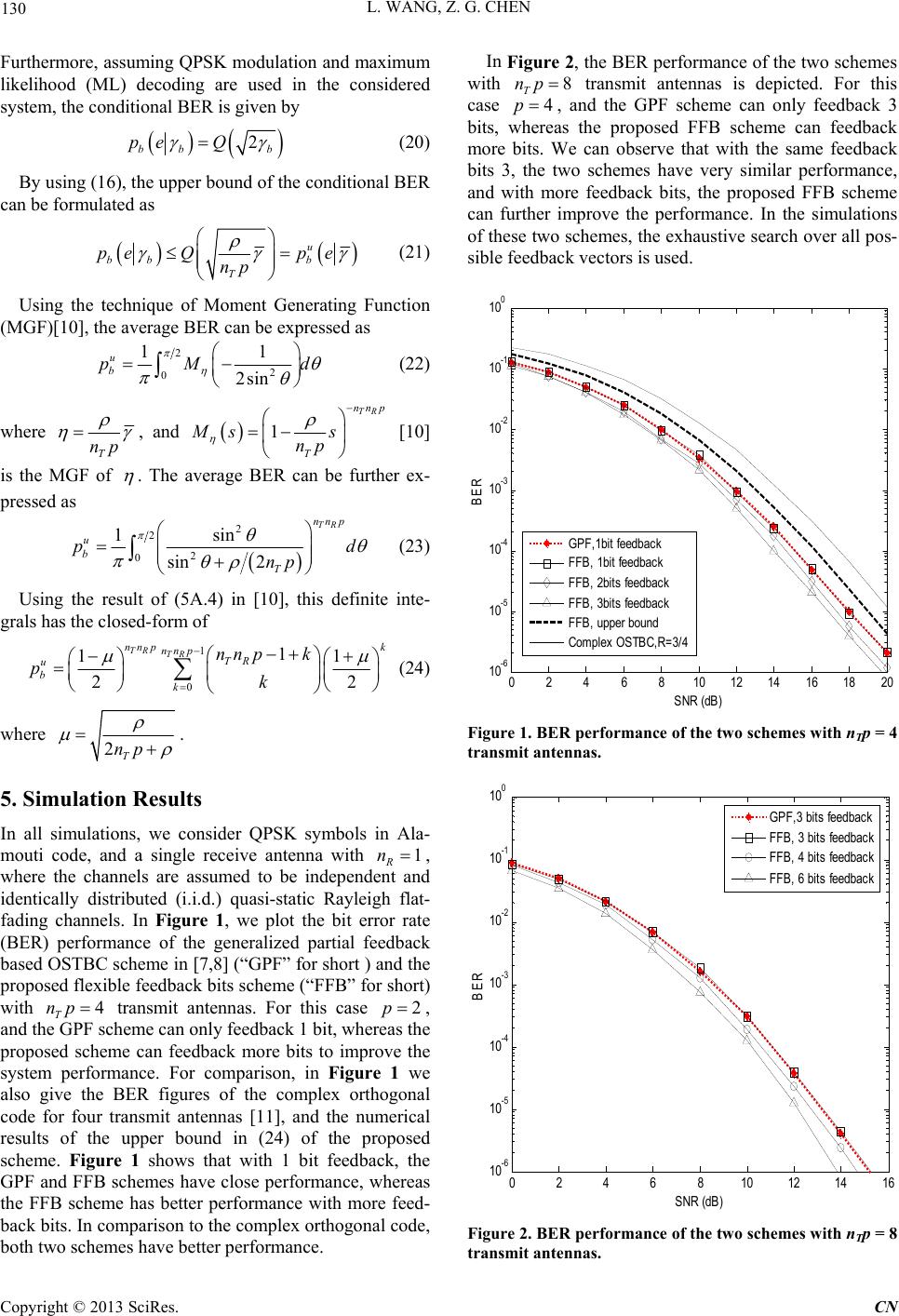 Partial Feedback Based Orthogonal Space Time Block Coding With Flexible Feedback Bits