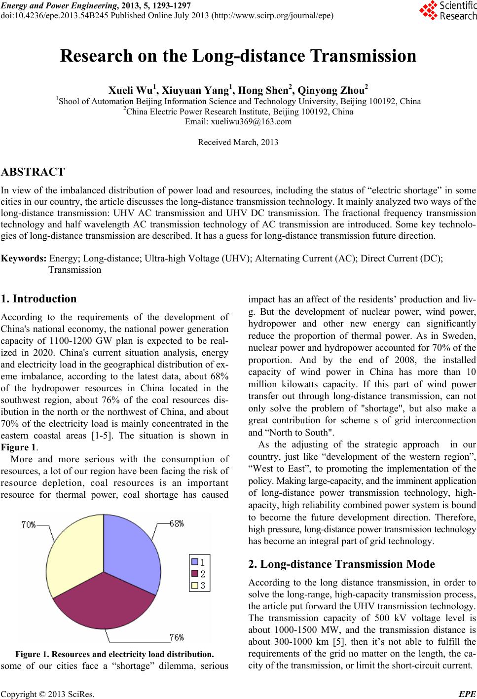 Research on the Long-distance Transmission