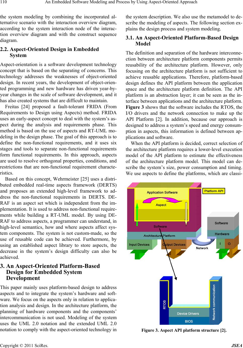 An Embedded Software Modeling and Process by Using Aspect-Oriented Approach