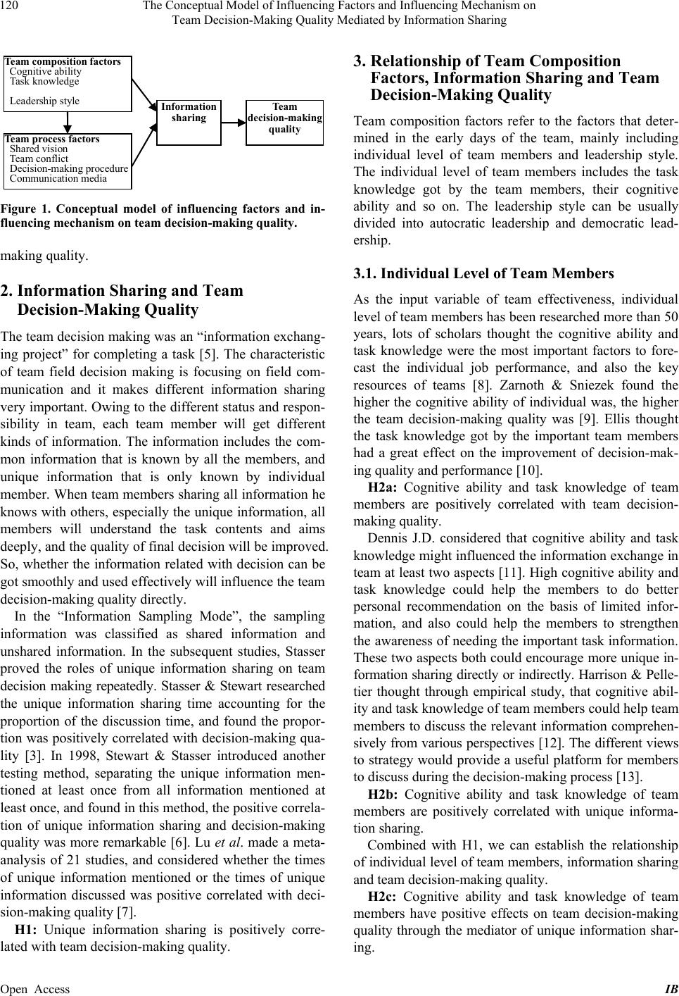 The Conceptual Model of Influencing Factors and Influencing Mechanism ...