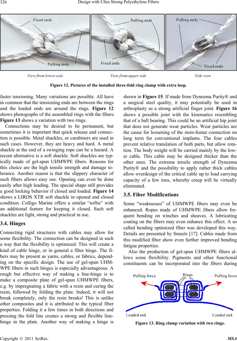 Design with Ultra Strong Polyethylene Fibers