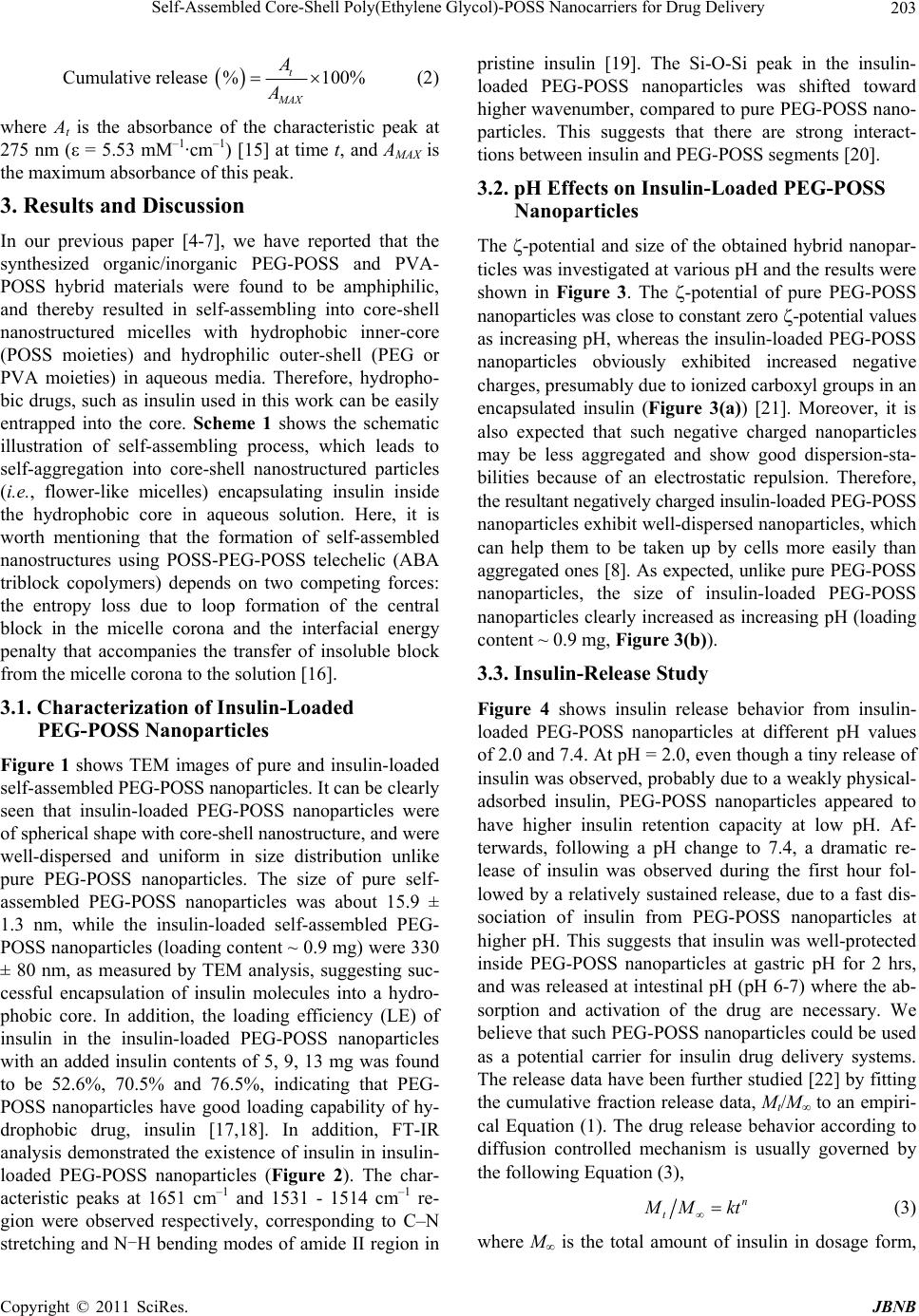 Self-Assembled Core-Shell Poly(ethylene glycol)-POSS Nanocarriers for ...