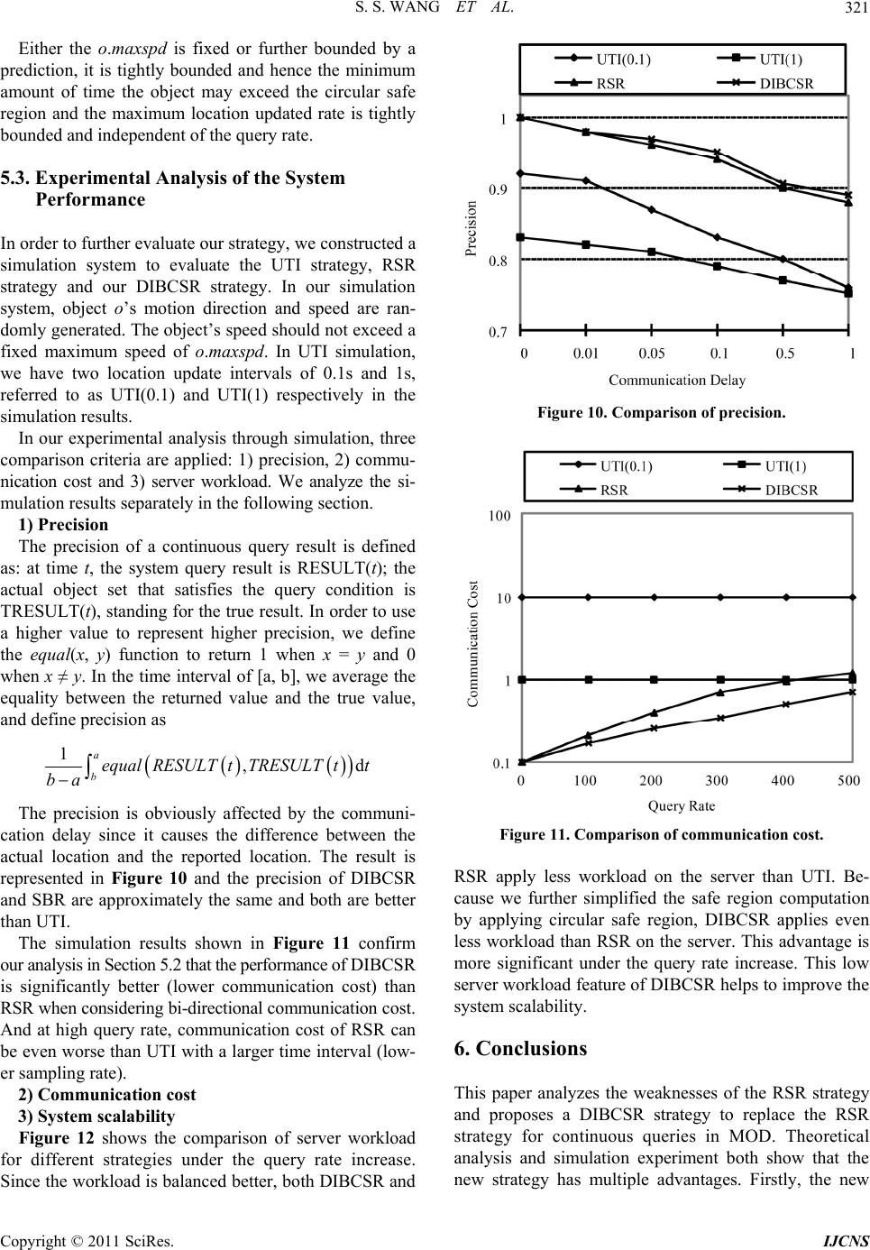 A Dynamic Interval Based Circular Safe Region Algorithm for Continuous Queries on Moving Objects