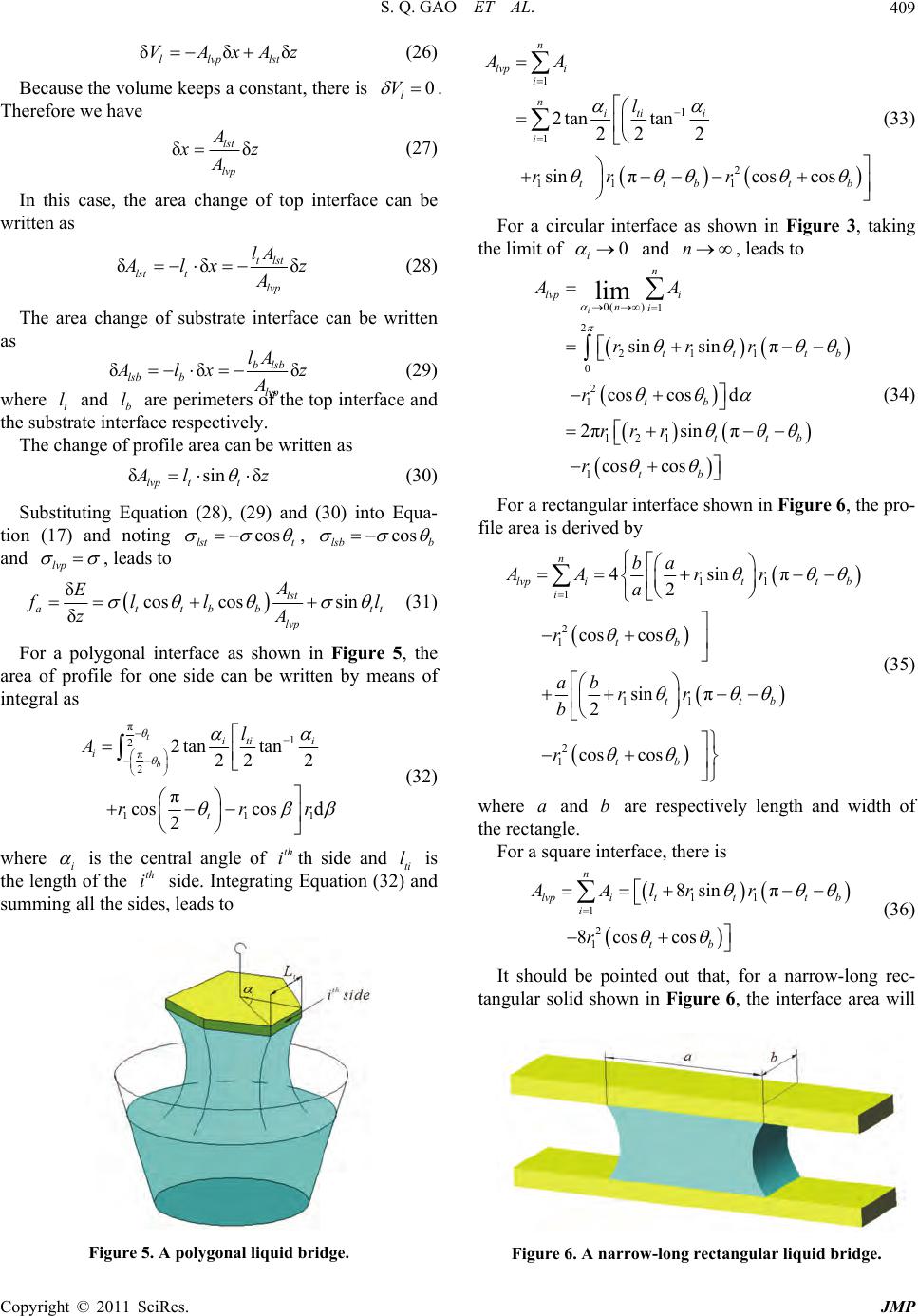 The Liquid-Bridge with Large Gap in Micro Structural Systems