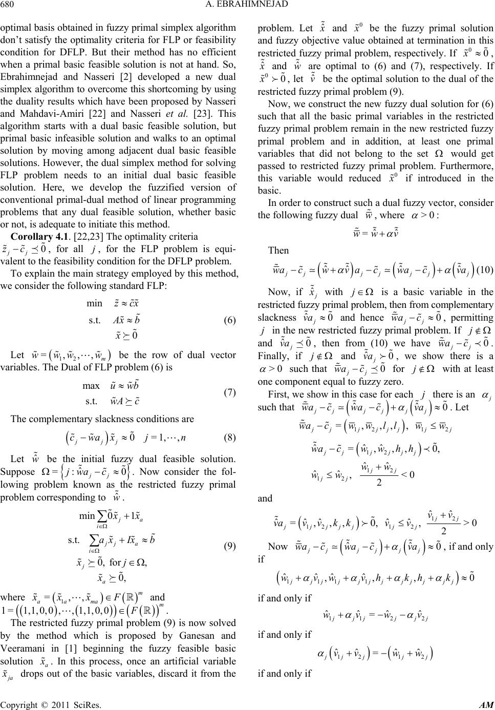 A Primal Dual Simplex Algorithm For Solving Linear Programming Problems 0104