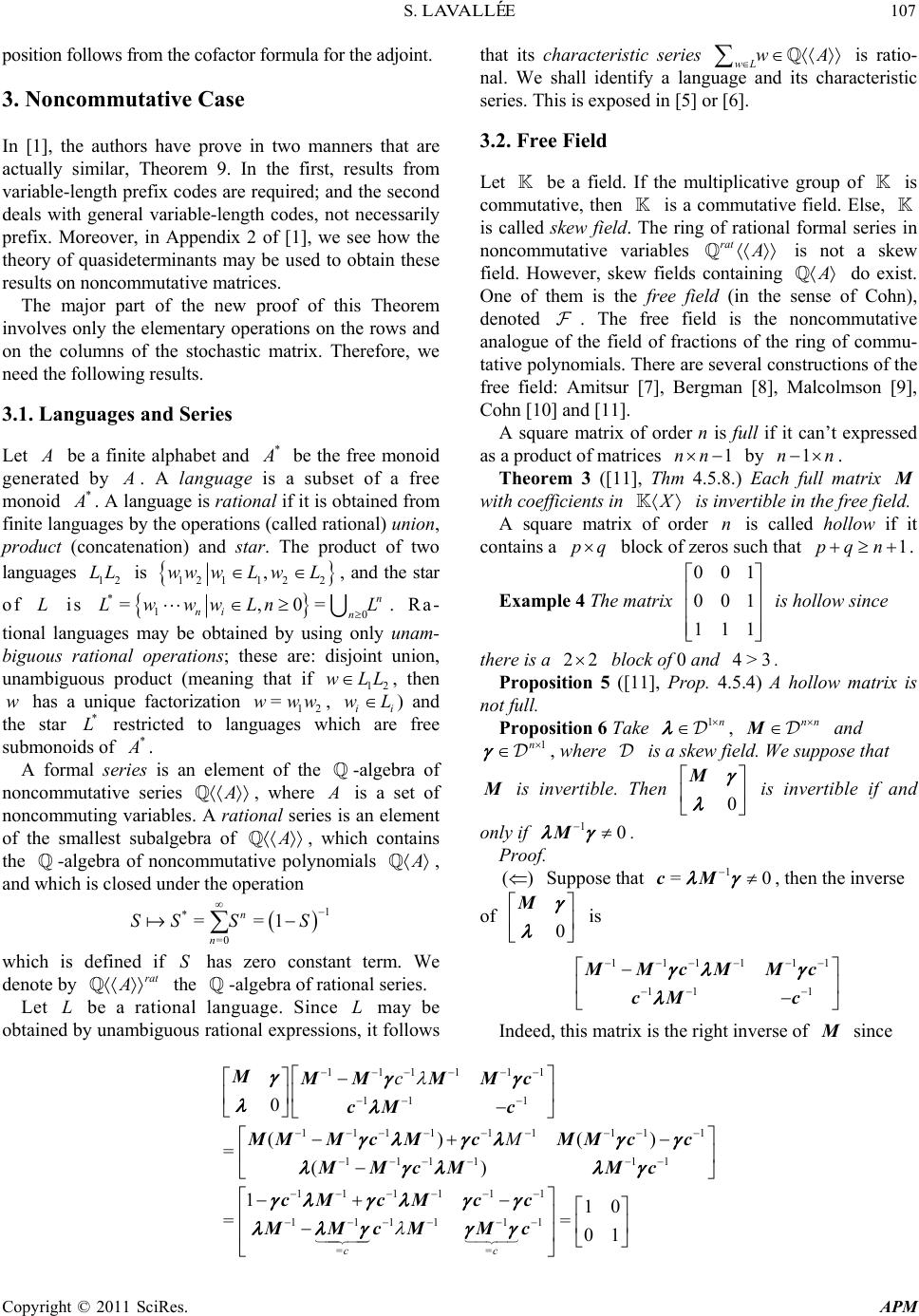 Left Eigenvector of a Stochastic Matrix