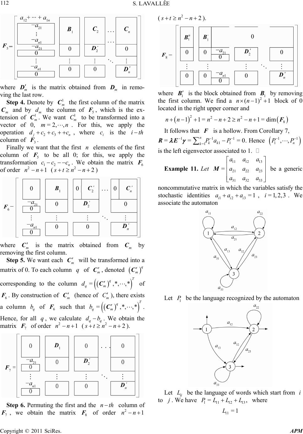 Left Eigenvector of a Stochastic Matrix
