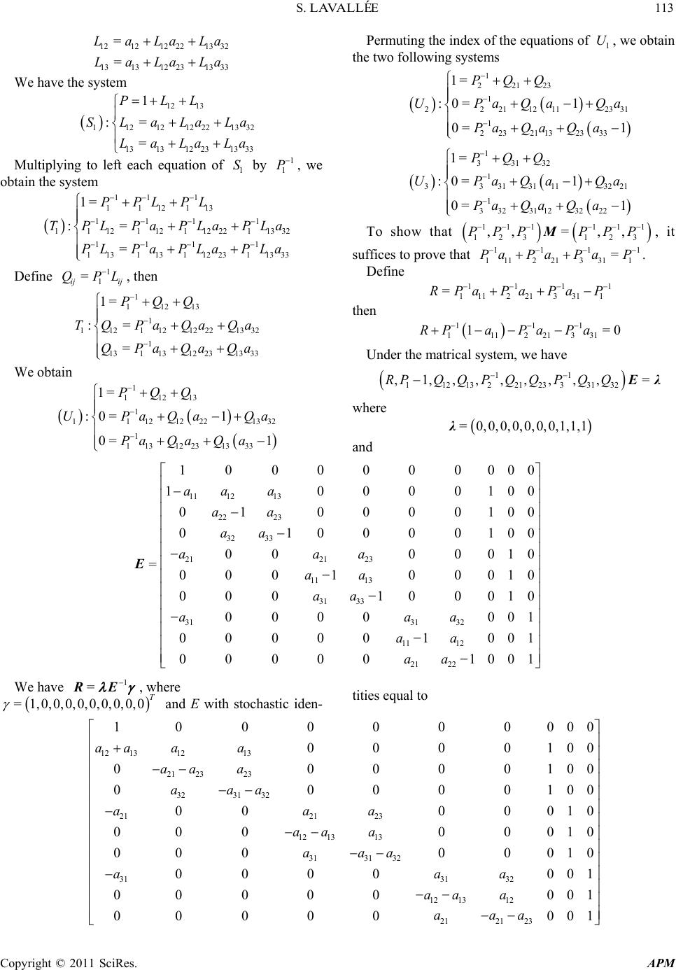Left Eigenvector of a Stochastic Matrix