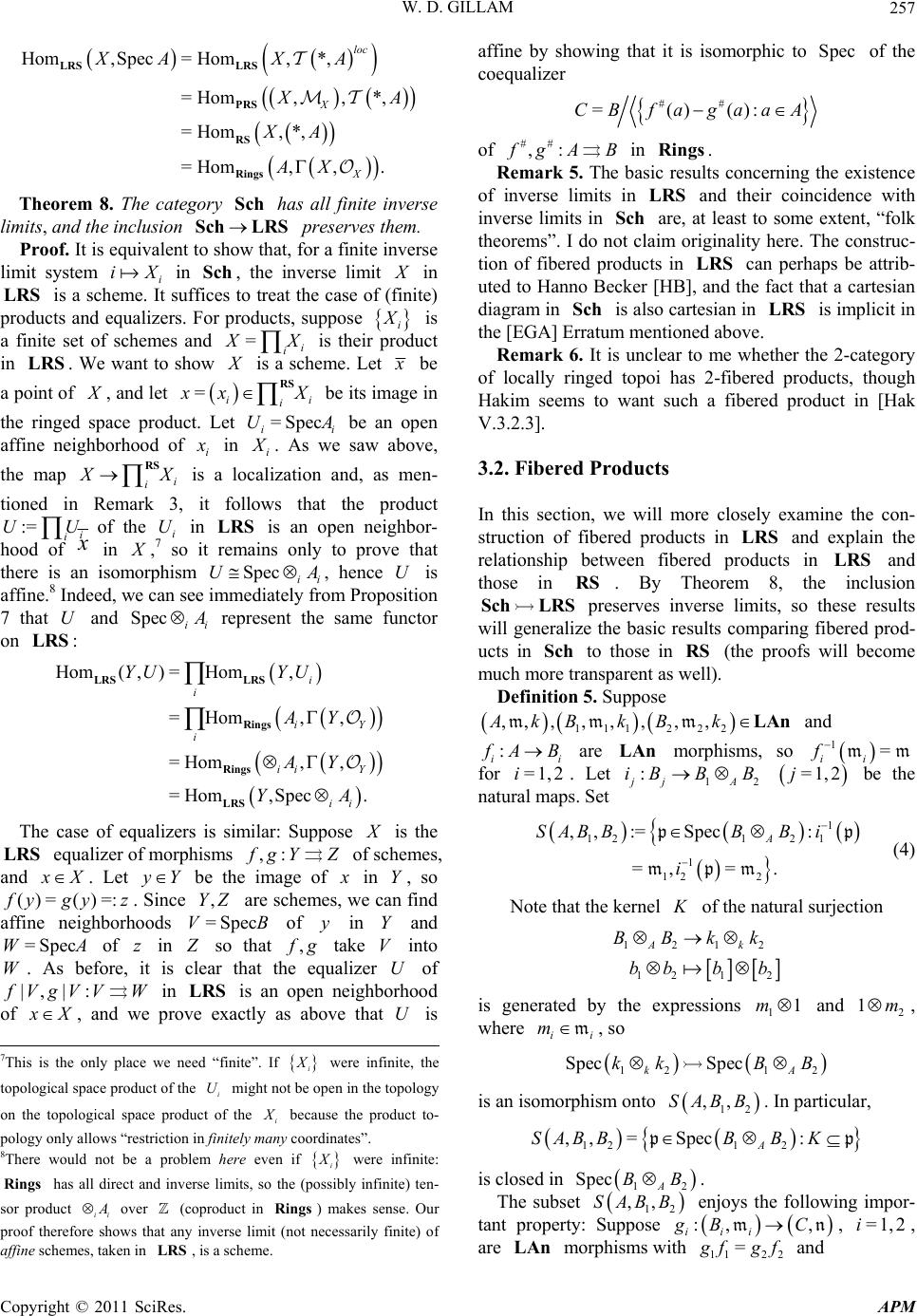 Localization of Ringed Spaces