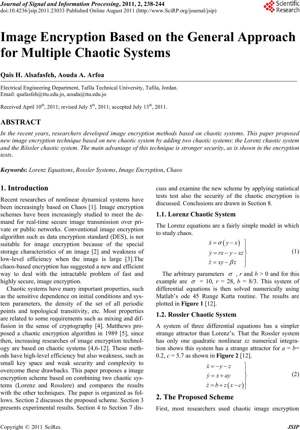 Image Encryption Based on the General Approach for Multiple Chaotic Systems