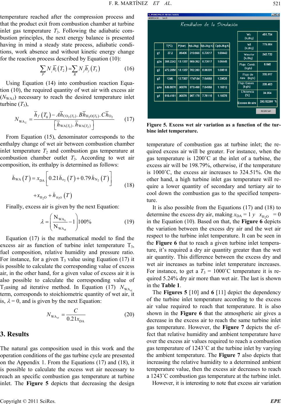 Evaluation of the Gas Turbine Inlet Temperature with Relation to the ...