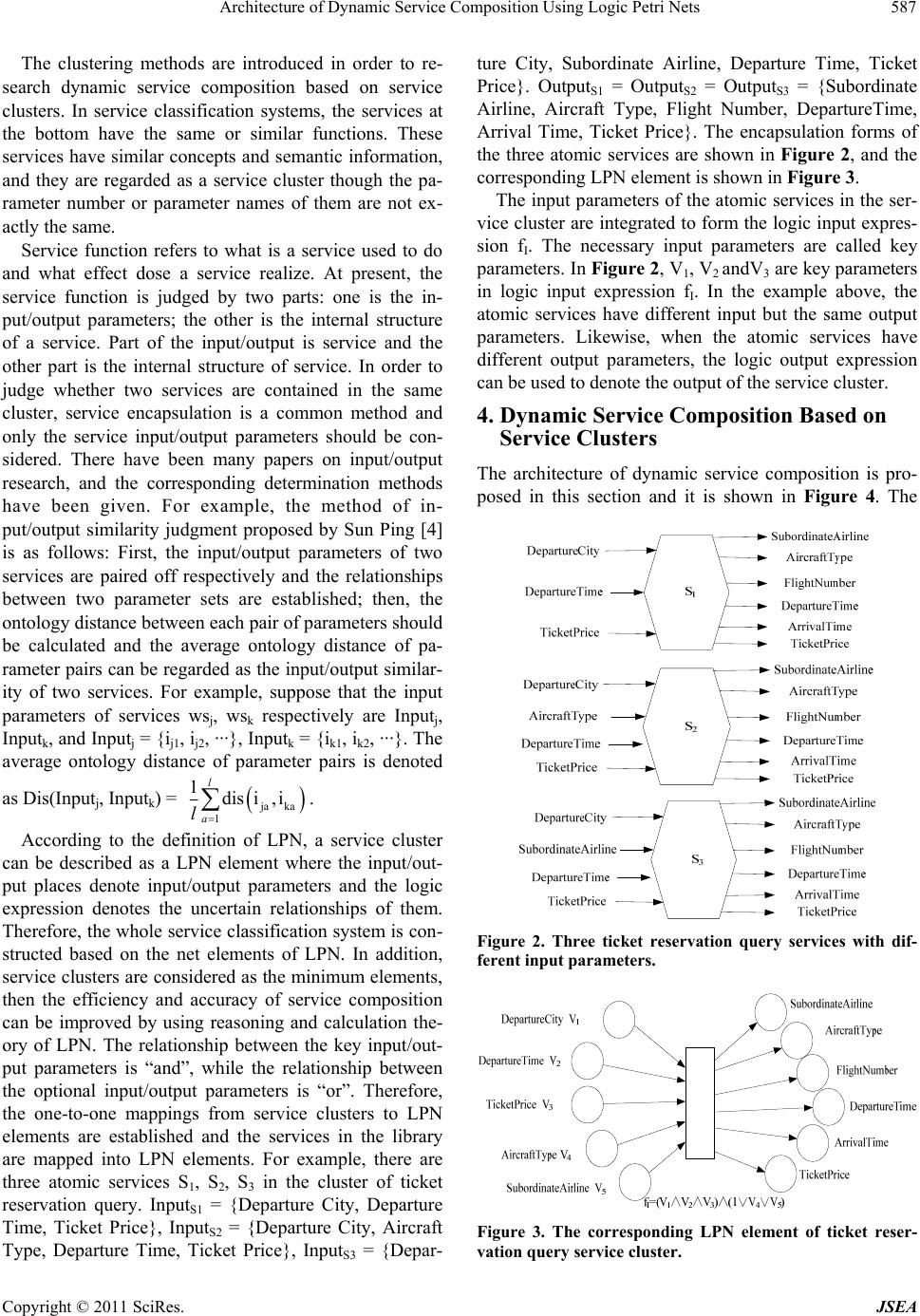 Architecture of Dynamic Service Composition Using Logic Petri Nets