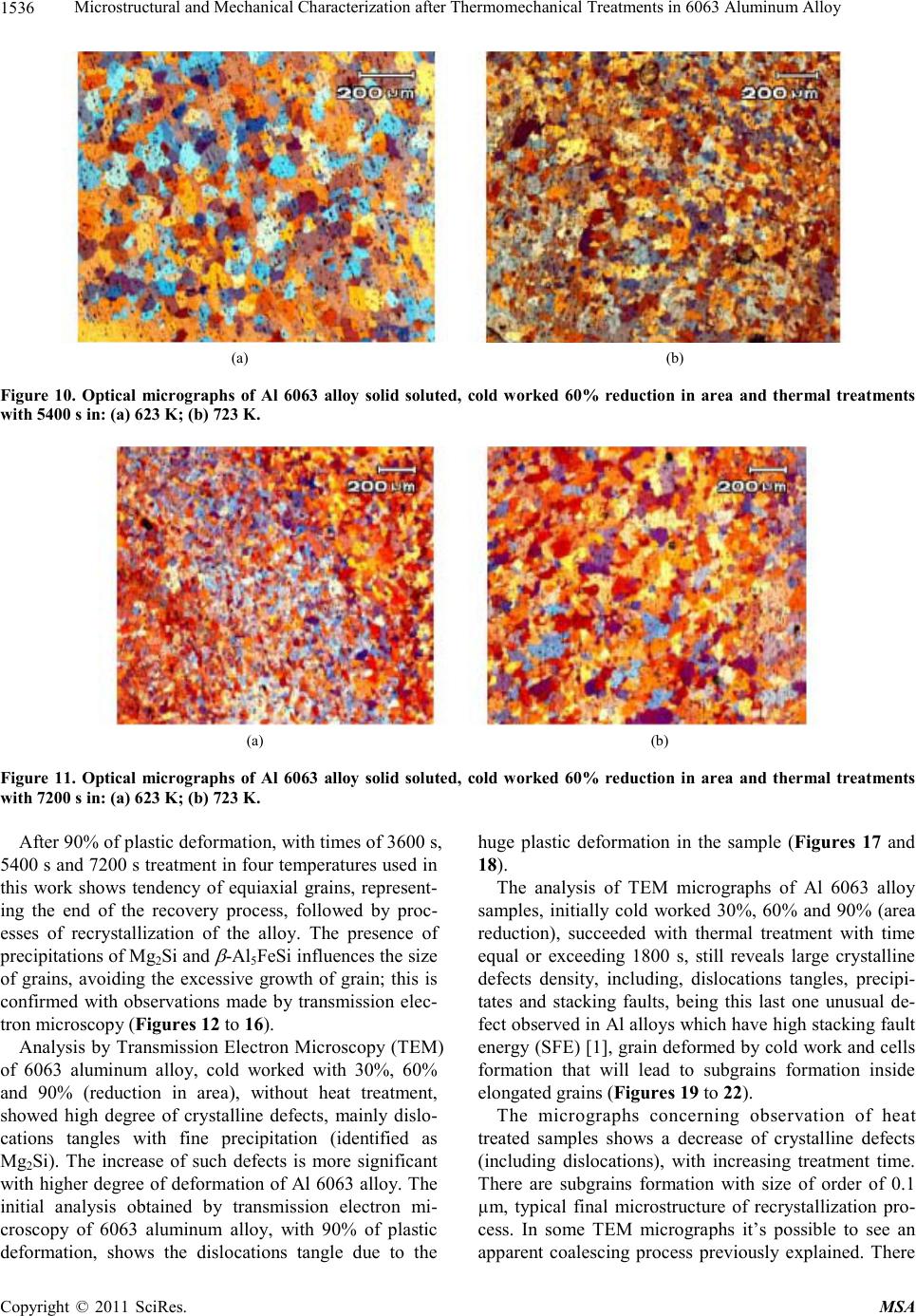 Microstructural and Mechanical Characterization after Thermomechanical ...