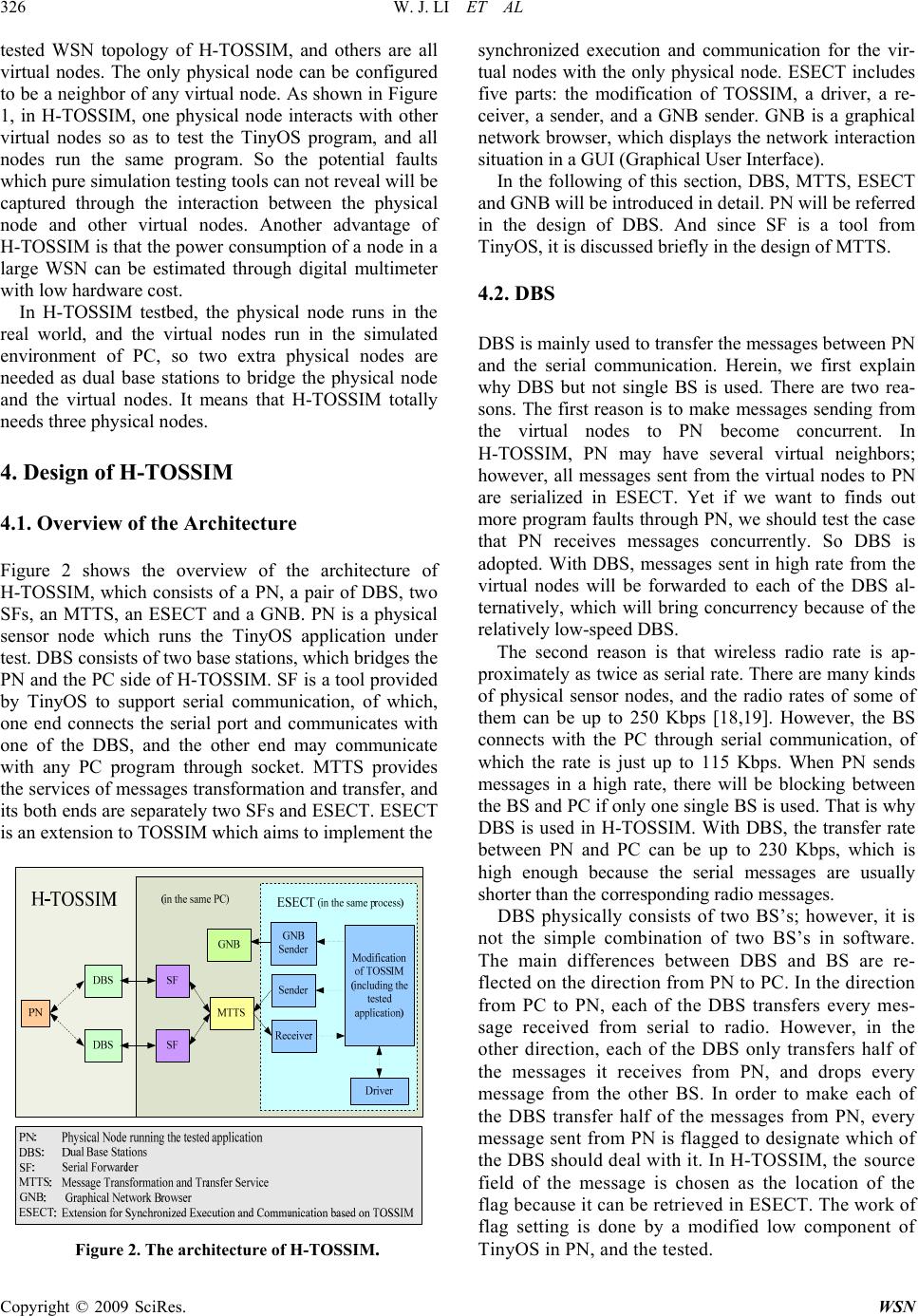 H-TOSSIM: Extending TOSSIM with Physical Nodes