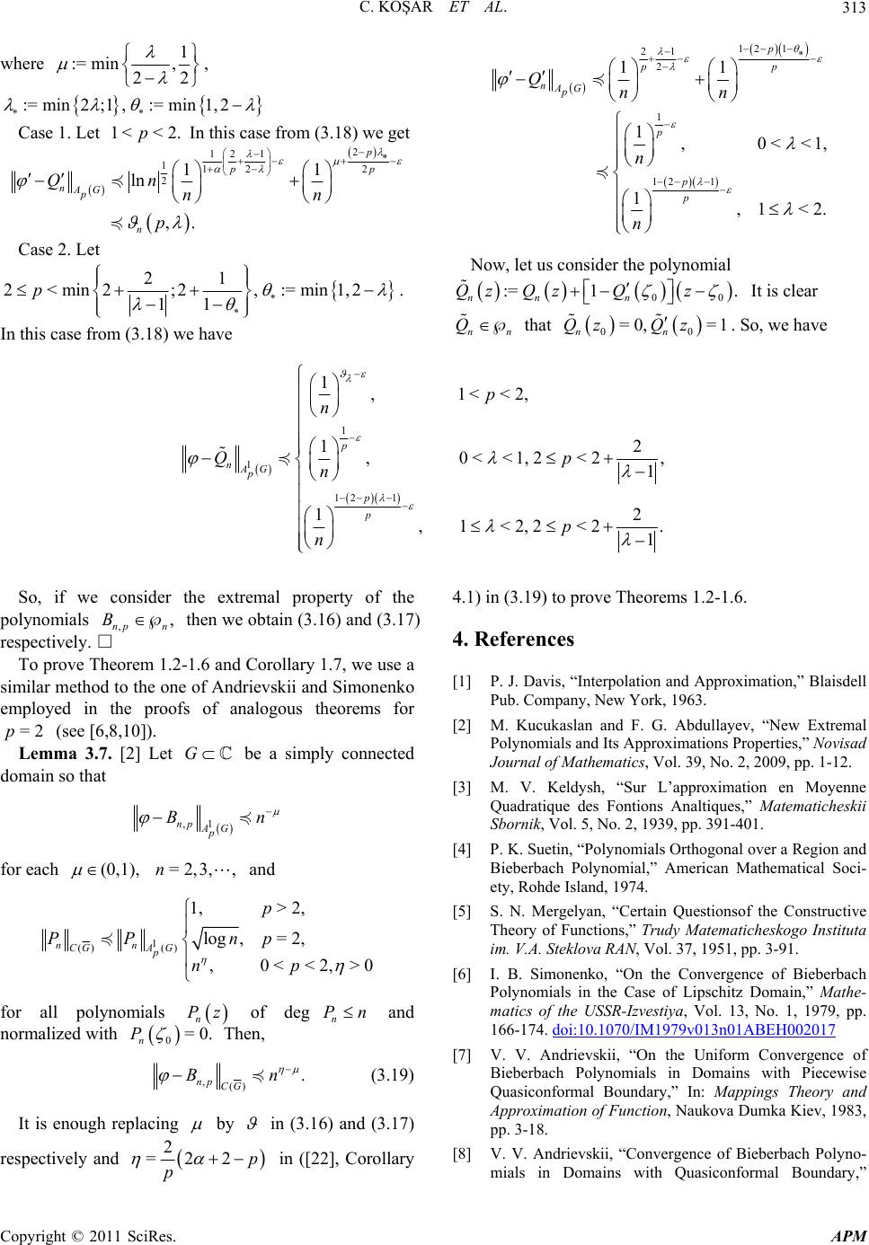 Uniform Convergence of Extremal Polynomials When Domains Have Corners ...