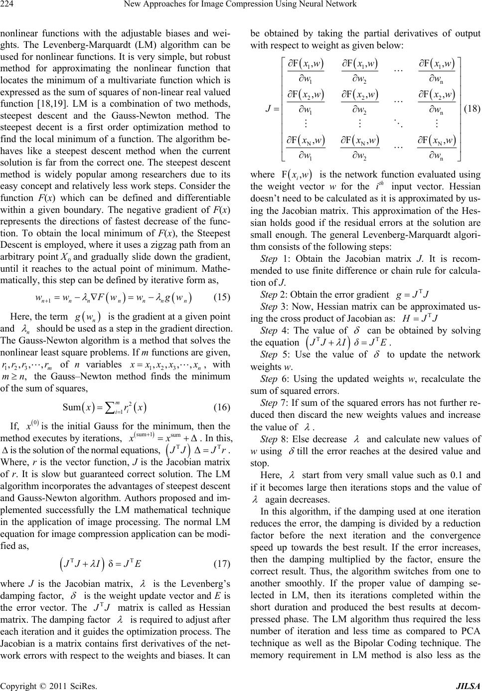 New Approaches for Image Compression Using Neural Network